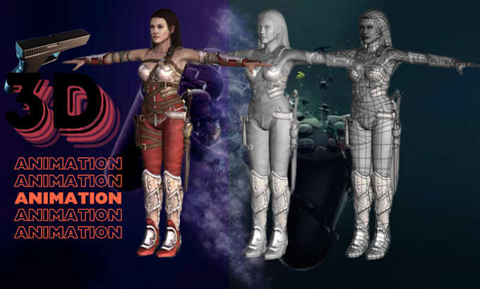 3d game character animation, 3d model rigging, unreal, game animation fbx file by Namelessart12 ...