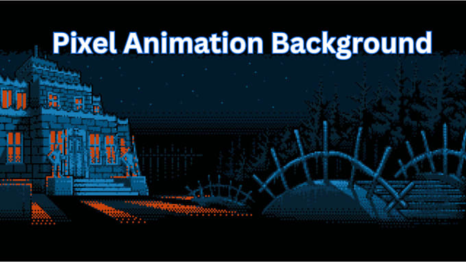 Pixel art background scene and landscape animation roblox map for game ...