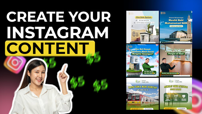 Create professional instagram content design by Afuddz | Fiverr