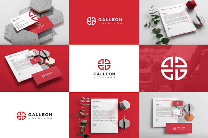 Create a modern business logo with a full branding kit package by ...
