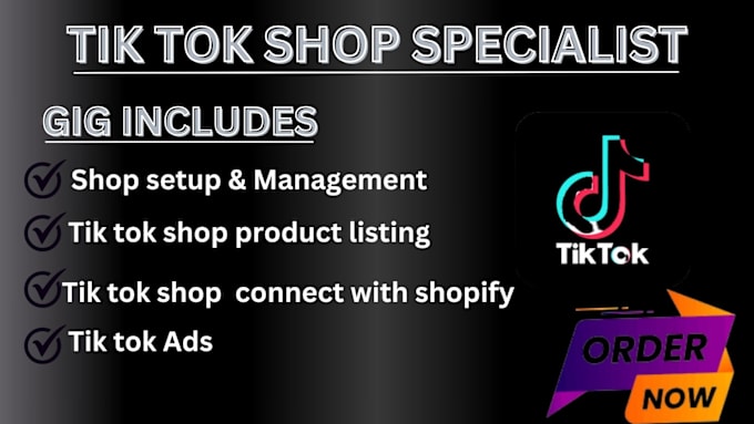 Setup tiktok shop, product listing,connect tiktok to shopify,tik tok ... Setup tiktok shop, product listing,connect tiktok to shopify,tik tok ...