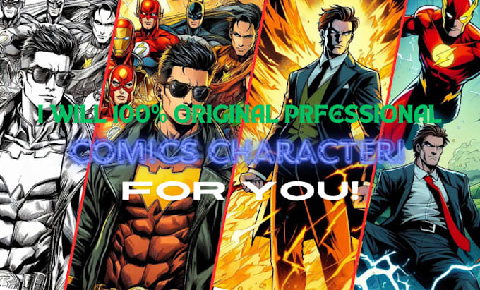 Draw you a dc or marvel style comic book superhero character by ...