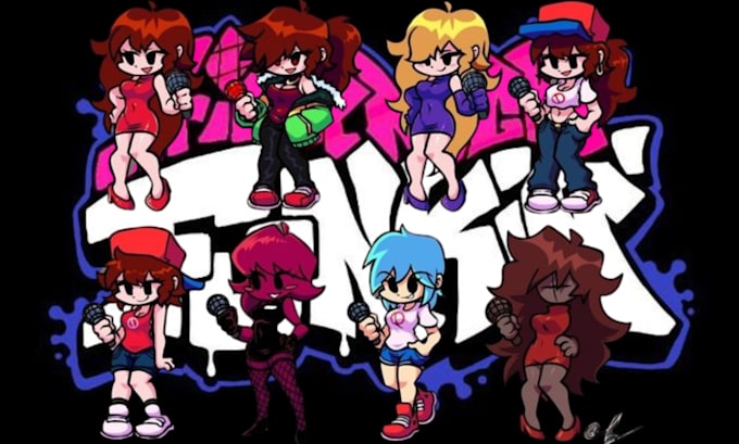 Design fnf-modus, fnf-hintergrund, fnf-sprite, fnf-animation, 2d ...