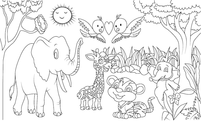 coloring page colouring book for kids