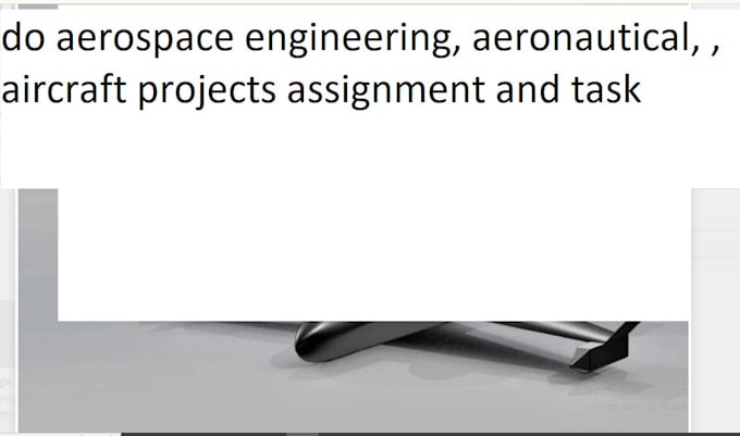 Do aerospace engineering, aeronautical, , aircraft projects assignment and task by Yosef65 | Fiverr