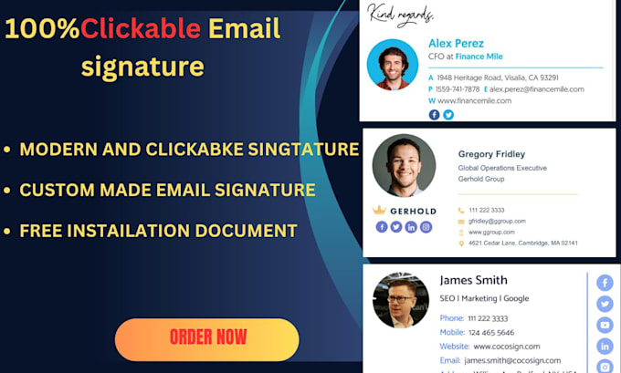Create Html Email Signature Clickable Html Email Signature By Digial