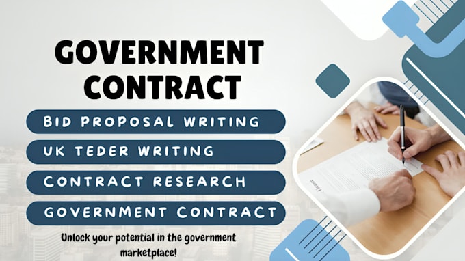 Do bid proposal, rfp, rfq, write uk tender, tender proposal, government ...