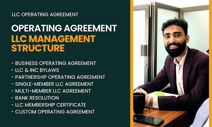 Draft llc operating agreement bank resolution bylaws by Austin_any | Fiverr