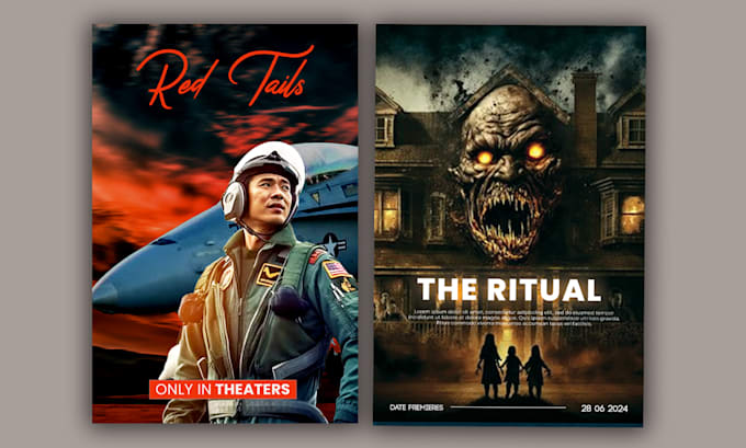 Do movie poster or film poster in 6 hours by Aroojisrar1428 | Fiverr