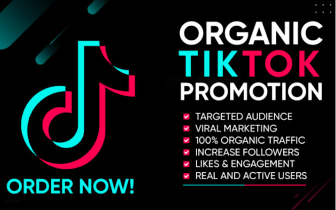 Do organic tiktok promotion, tik tok marketing, grow your tiktok account by Kingdak43 | Fiverr