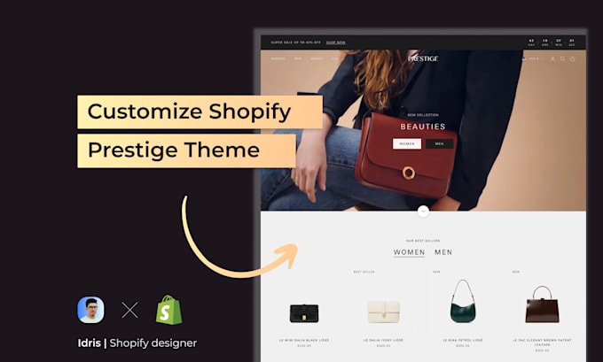 Setup and customize shopify prestige theme by Html_wizard | Fiverr