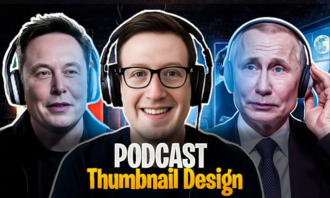 Create custom eye catchy podcast cover design and youtube thumbnails by ...