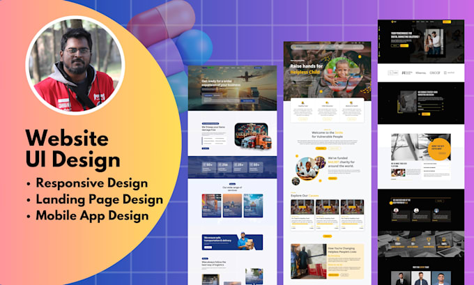 Do figma website ui design, landing page ui design, ui design by ...