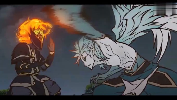 Create 2d anime fighting, 2d japanese style, 2d anime animation by ...