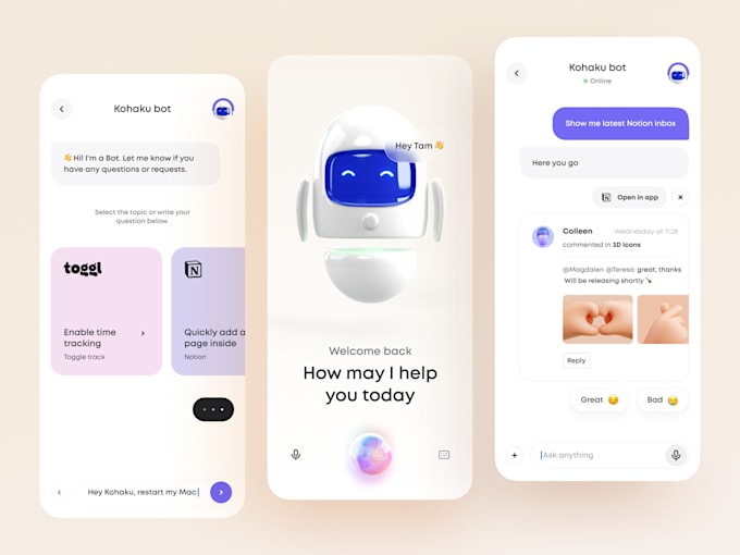 Create artificial intelligence app, ai app, ai avatar app with voice ...