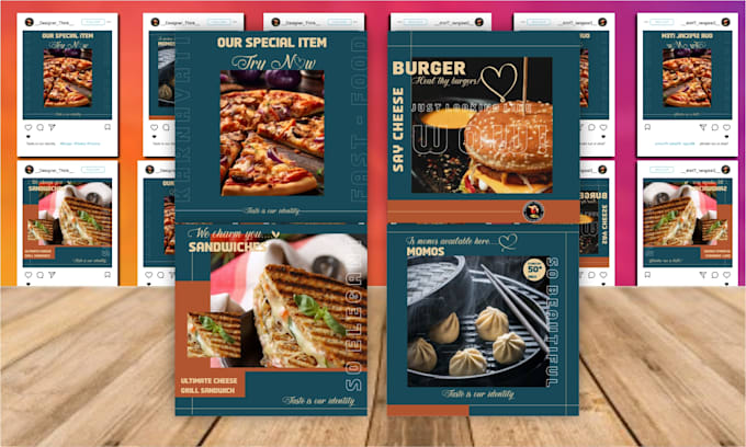 Design social media posts instagram ads for restaurants fast food by ...