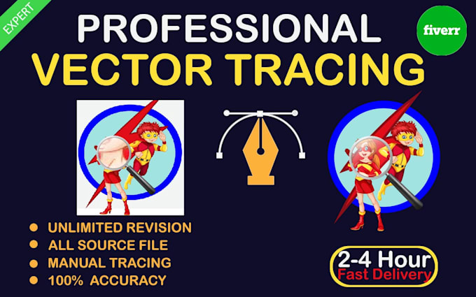 Do image tracing or manual vector tracing using adobe illustrator by Alistudio012 | Fiverr