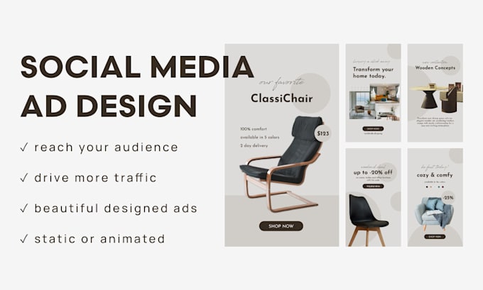 Design professional social media ads and story ads by Lilartsy | Fiverr