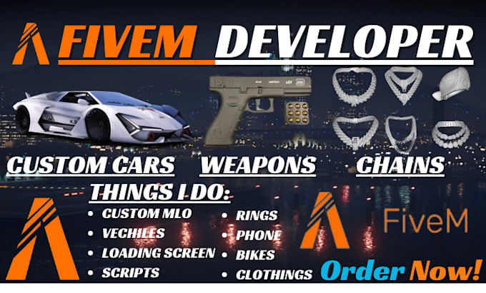 Be your fivem developer, fivem mlo, cars, clothes, chain, or create you ...