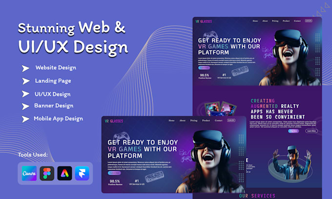 Create responsive web design or landing page in figma by Thepriyagupta | Fiverr