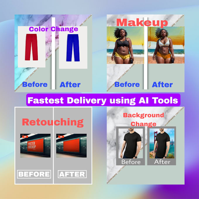 Change background retouch and resize your pictures using ai by ...