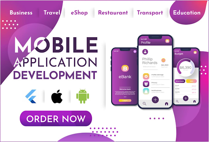Flutter mobile app developer build ios and android apps design mobile ...