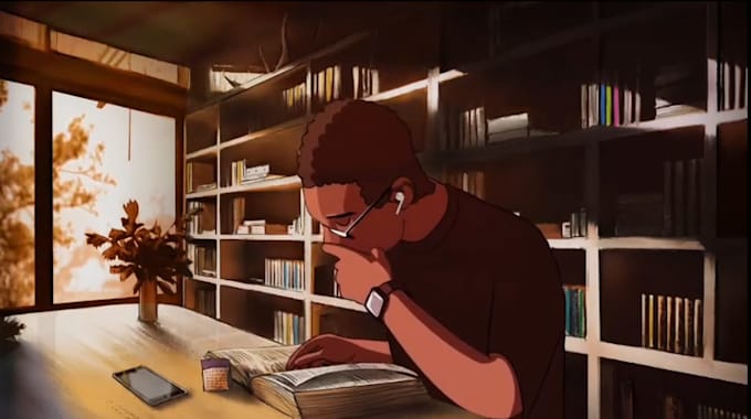 Create lofi loop animation, 2d animated gif, 2d illustration, 2d ...