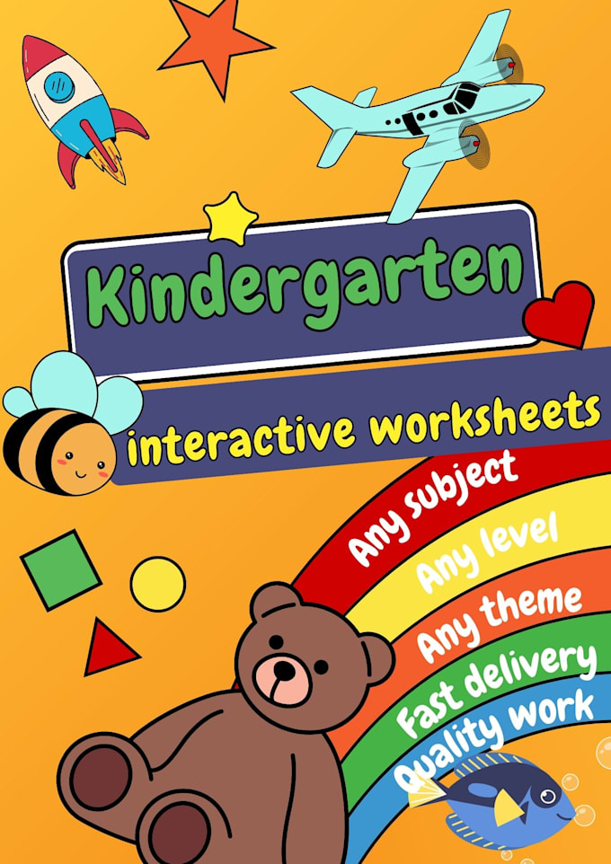 Design kindergarten interactive worksheets of any level by ...