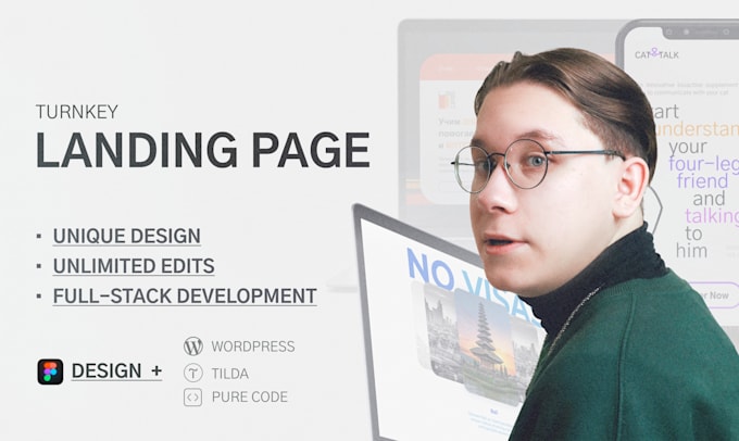 Make a functional landing page on a turnkey basis by Vladimirovk | Fiverr