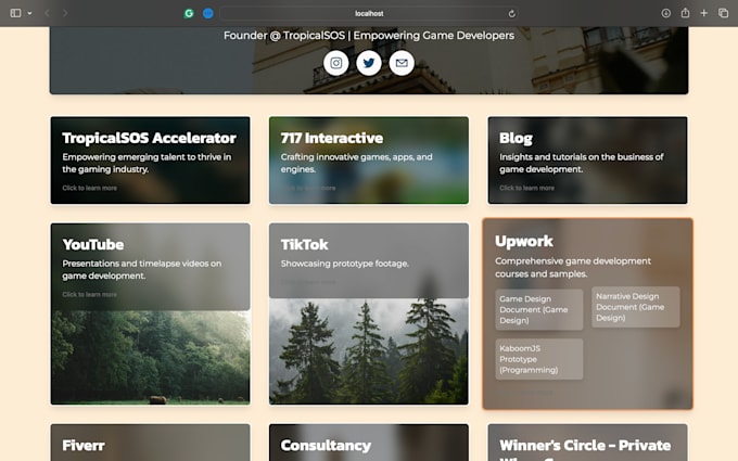 Create a custom linktree inspired landing page with svelte by Askcrispy | Fiverr
