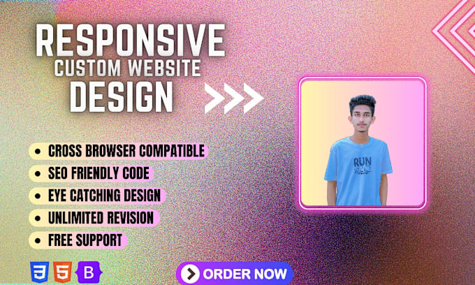 Create Unique Custom Website Design Using Html Css Jquery Bootstrap By Kazijahid113 Fiverr