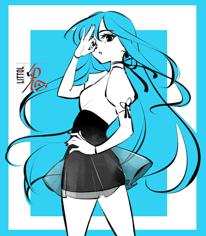 Draw your ocs and fanarts in these bold lined style art by Littol_ghost ...