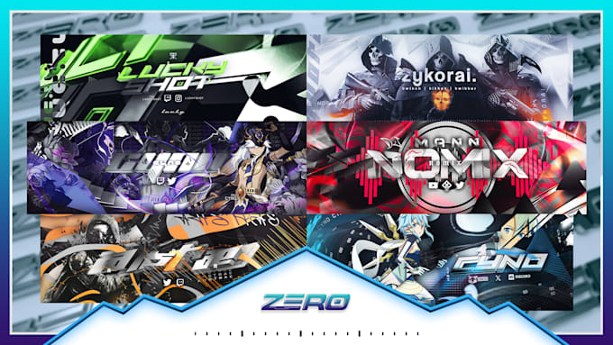 Design a custom twitter header and youtube banner by Uzeroo | Fiverr