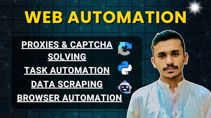 Do browser automation, web scraping or will make python bot by Bot ... Do browser automation, web scraping or will make python bot by Bot ...