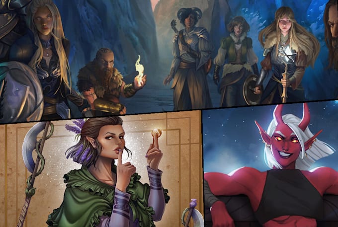 Make dnd character art and dnd character art by Enaroenone | Fiverr