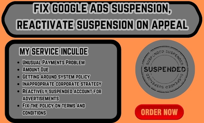 Fix google ads suspension, reactivate suspension on appeal by ...
