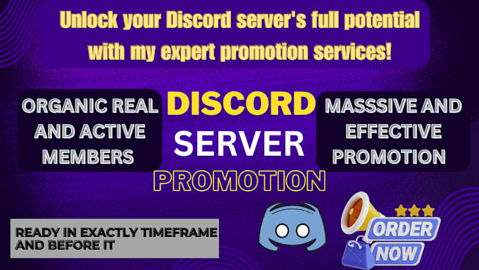 Do discord server promotion , discord promotion , discord mass dm by ...