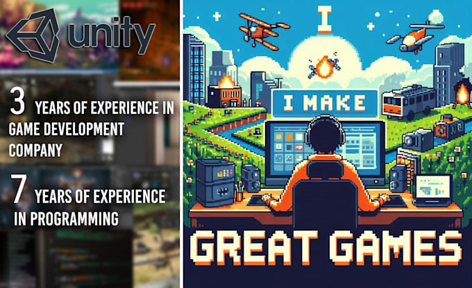 Create 3d or 2d games in unity by Ivsen5 | Fiverr