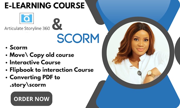 Design a scorm and interactive elearning course with articulate ...