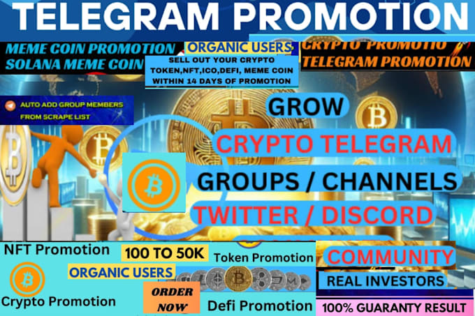 Promote crypto memecoin solana website token launch presale telegram promotion by Marfelous | Fiverr