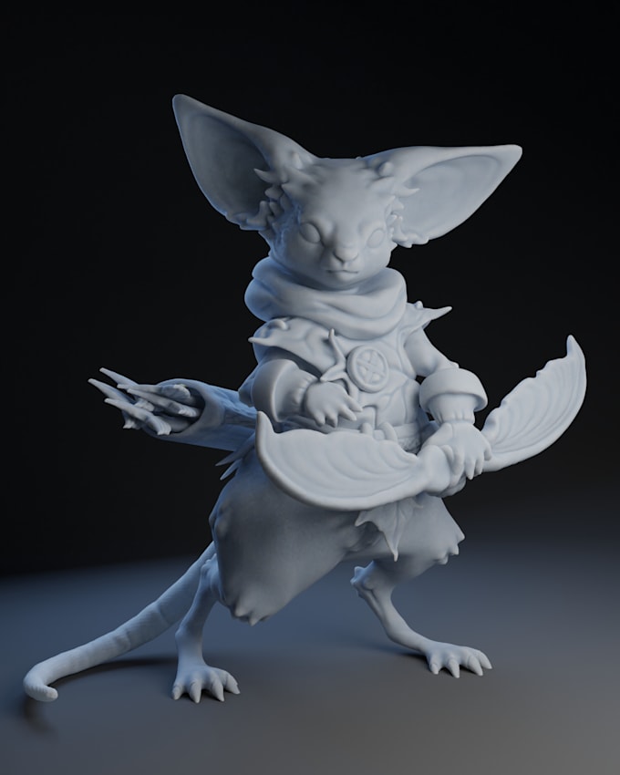 Design 3d miniature character design for 3d printing in zbrush by ...