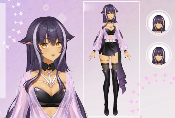 Draw and rig 2d vtuber design, 3d vtuber model, 3d vroid for live2d commission by Nathancot45 ...