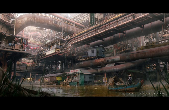 Do realistic and high quality concept art and digital matte painting by ...