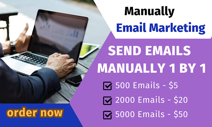 Personalize and send 5000 emails manually one by one by Aimenti | Fiverr