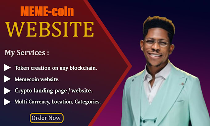 Build memecoin website ico presale, crypto token website by Leo_tony ...