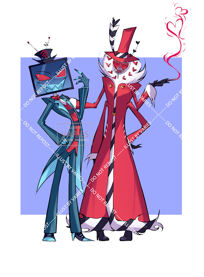 Draw hazbin hotel characters and oc by Varies16 | Fiverr
