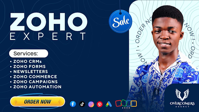 Setup zoho email marketing campaign, zoho crm, zoho books, zoho forms ...