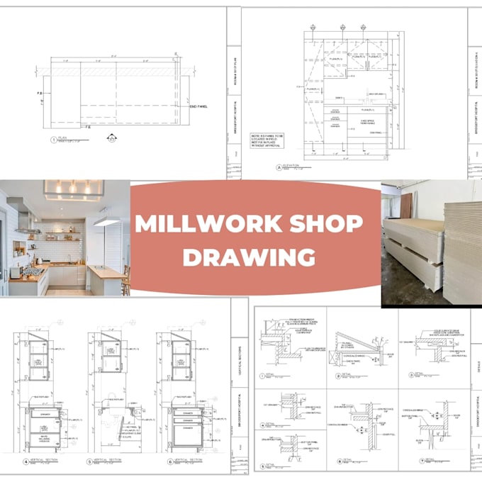 Do millwork shop drawings by Rsdraw | Fiverr
