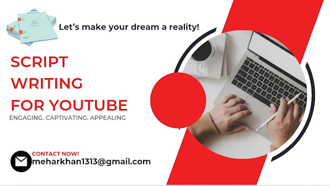 Write captivating scripts for your youtube videos by Mehak_khan13 | Fiverr