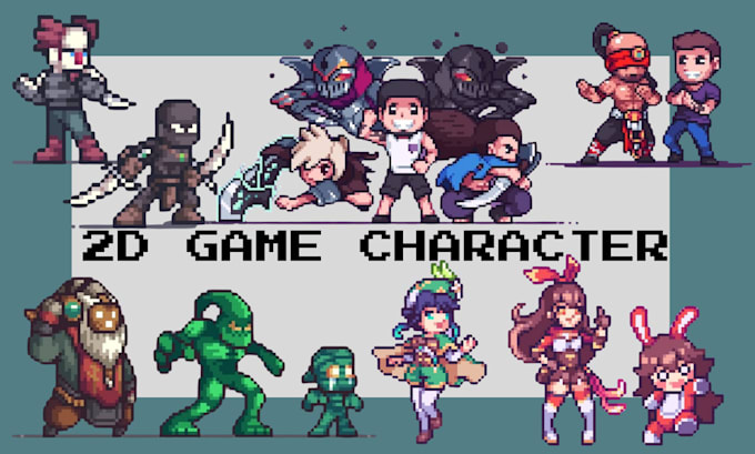 Do pixel art sprite sheet 2d game character game art character design animation by Nuelstudio ...